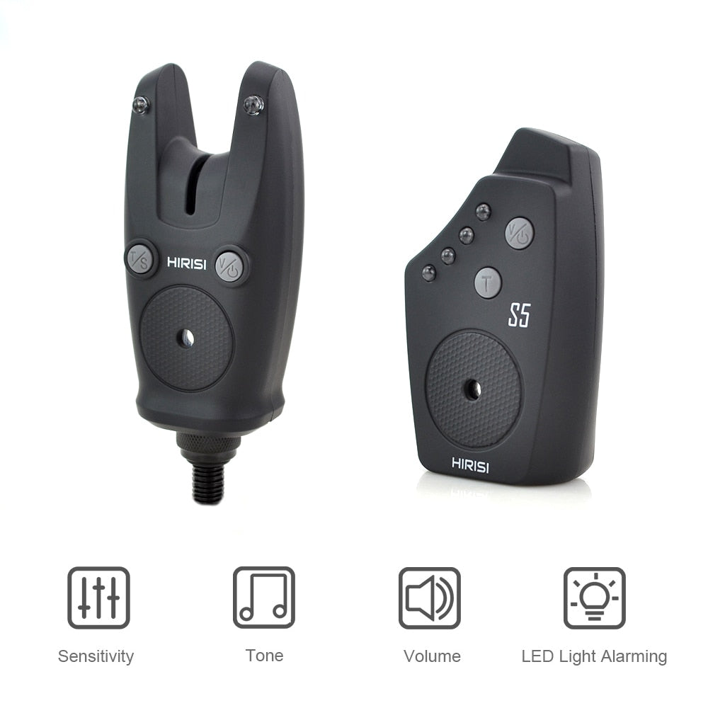 Hirisi Wireless Carp Fishing Alarm Set Waterproof, Fishing Bite Alarms ...